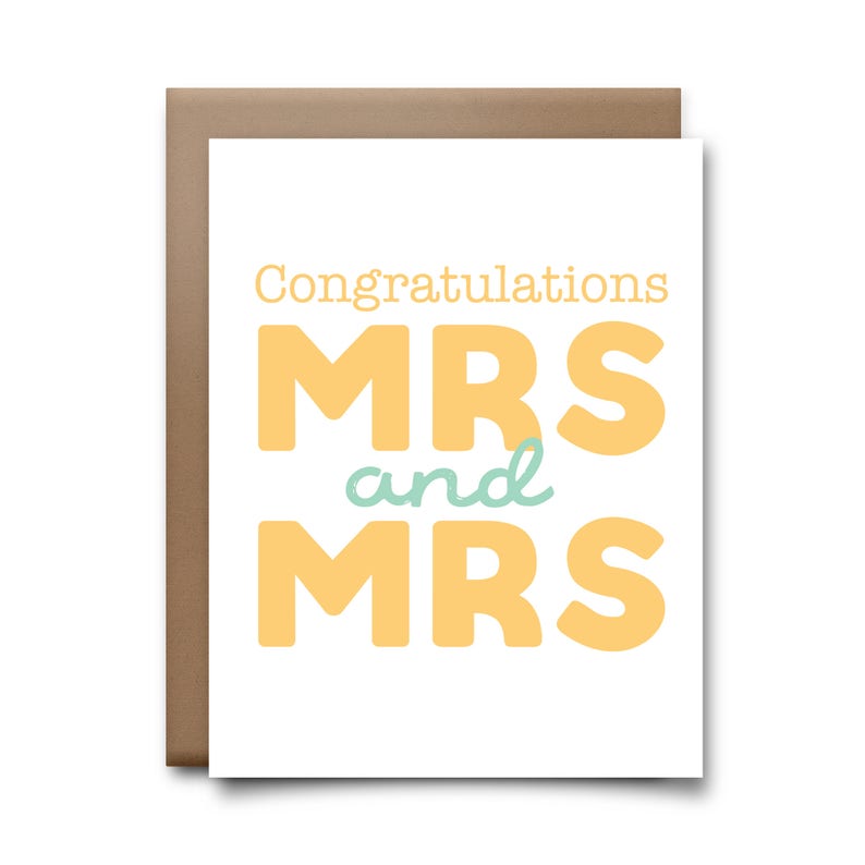 Congratulations Mrs and Mrs - Etsy