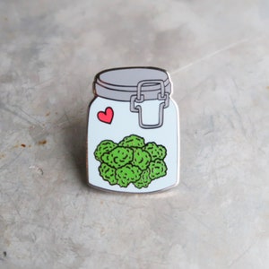 Nug Jar Weed Enamel Pin - Etsy