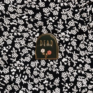 Dead Enamel Pin - Gravestone Pin - Etsy