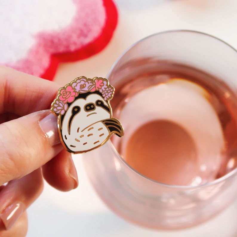 Linda Enamel Pin Sloth Pin - Etsy