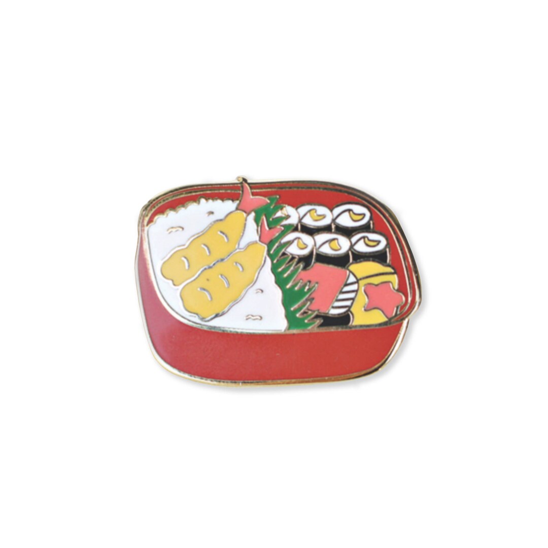 Bento Box Enamel Pin - Etsy
