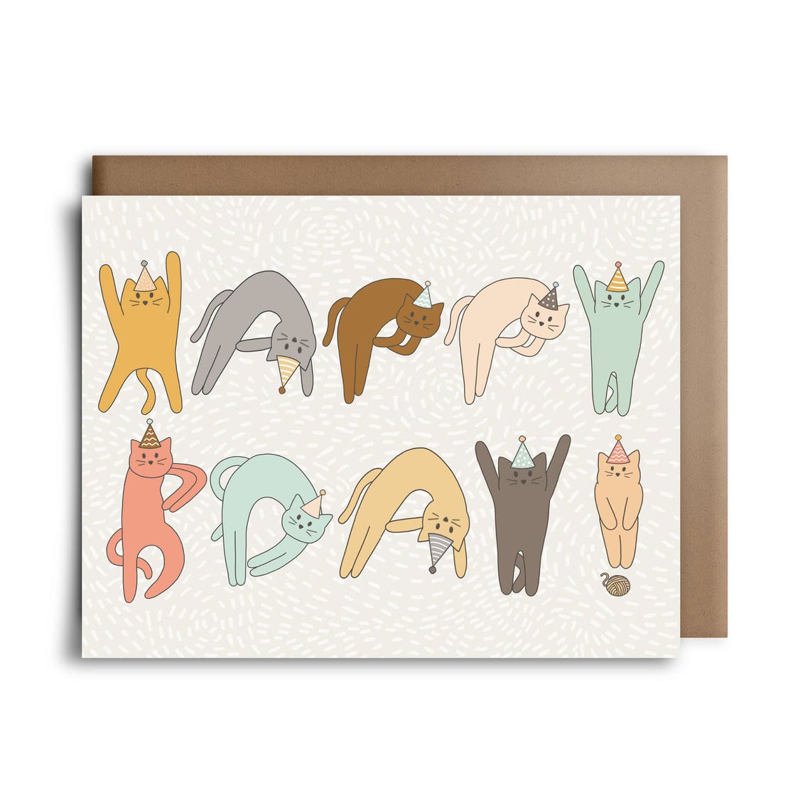 Happy Birthday Cats Greeting Card Happy Birthday Card - Etsy