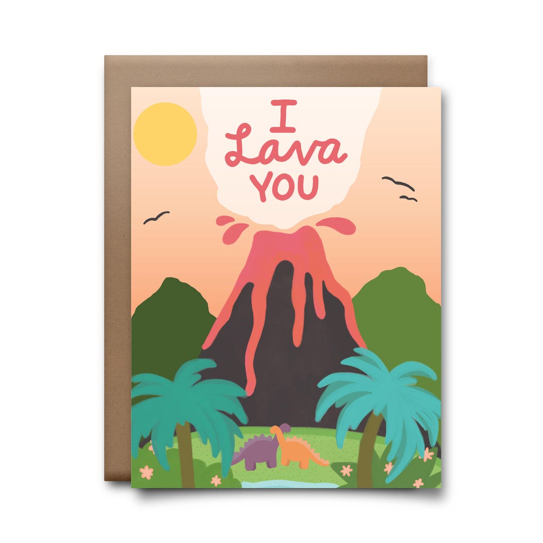 I Lava You Greeting Card - Love You Card - Etsy