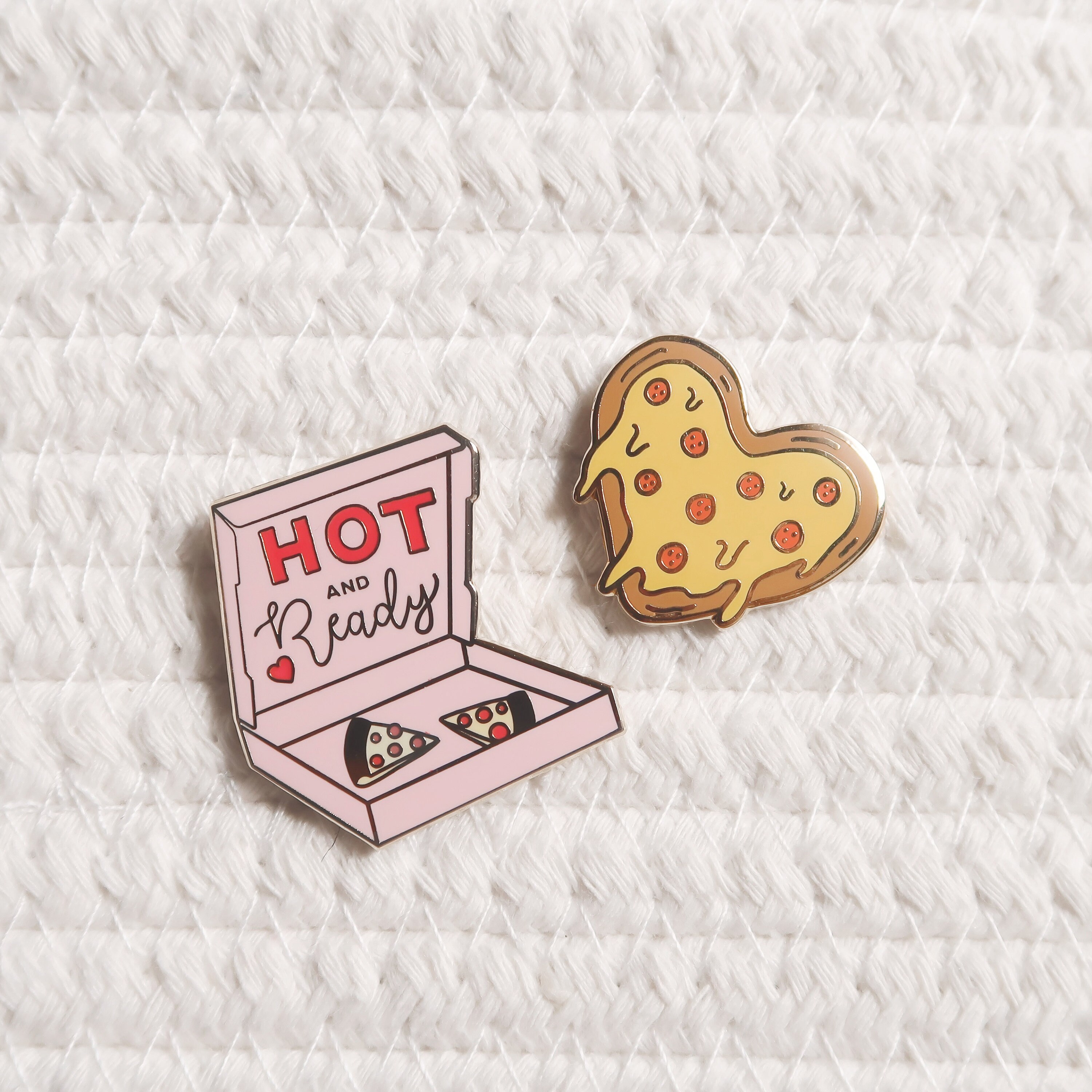 Hot and Ready Enamel Pin Pizza Box Pin | Etsy