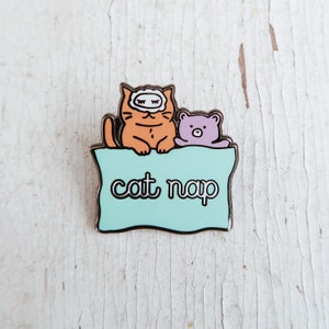 Cat Nap Enamel Pin - Etsy