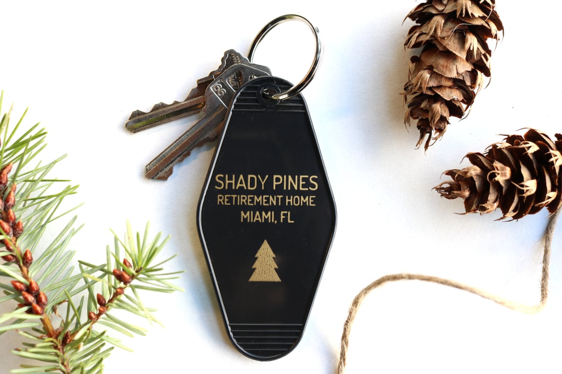 Shady Pines Black Key Tag Golden Girls Keychain - Etsy