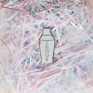 Shook Enamel Pin - Cocktail Shaker Pin - Etsy