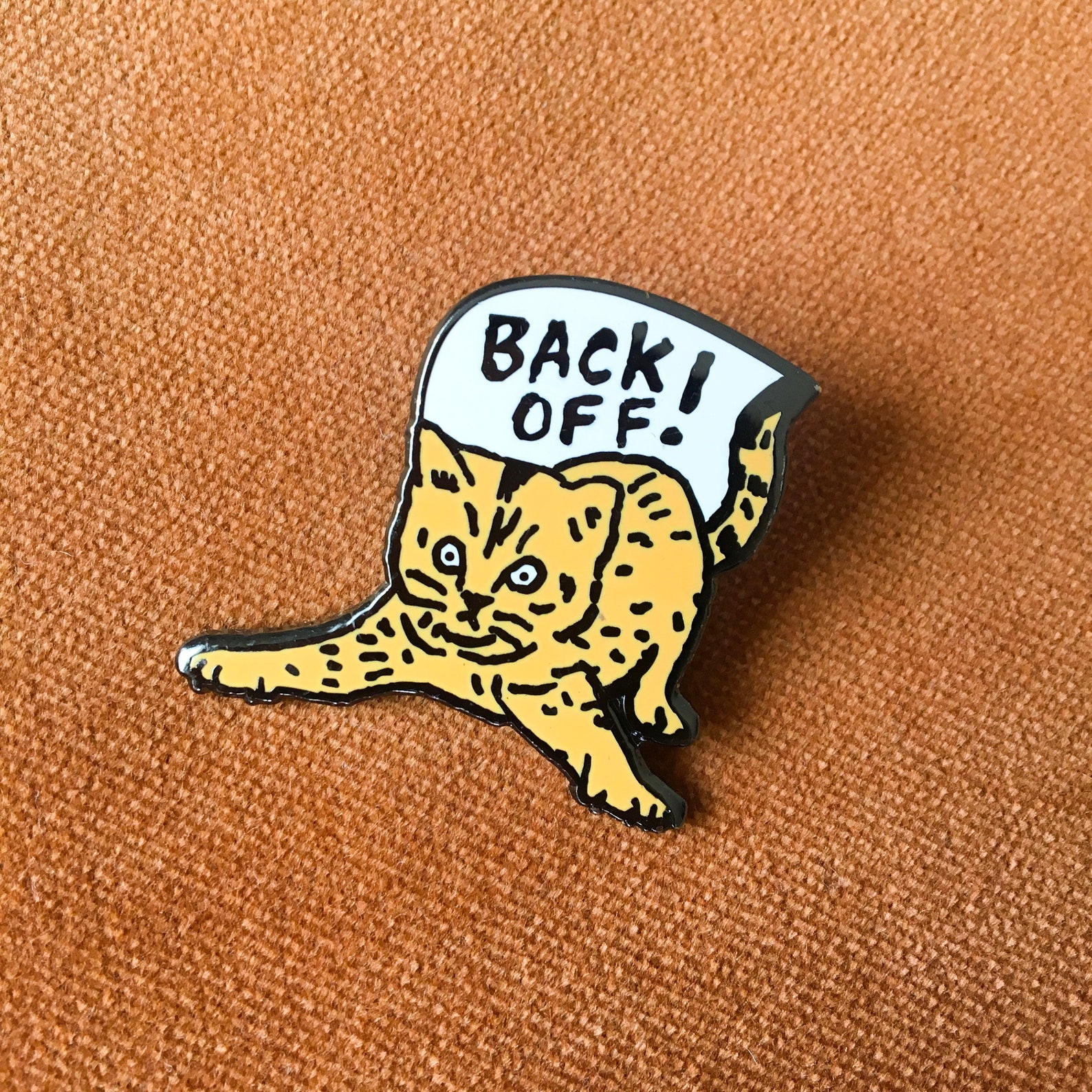 Back Off! Enamel Pin - Cat Pin - Etsy