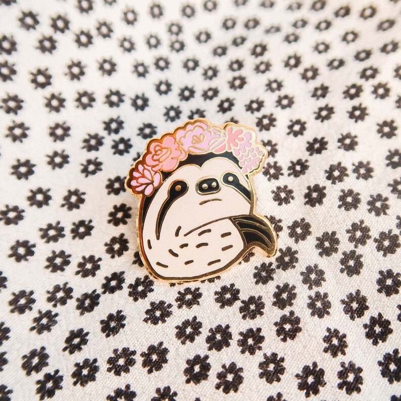 Linda Enamel Pin Sloth Pin - Etsy