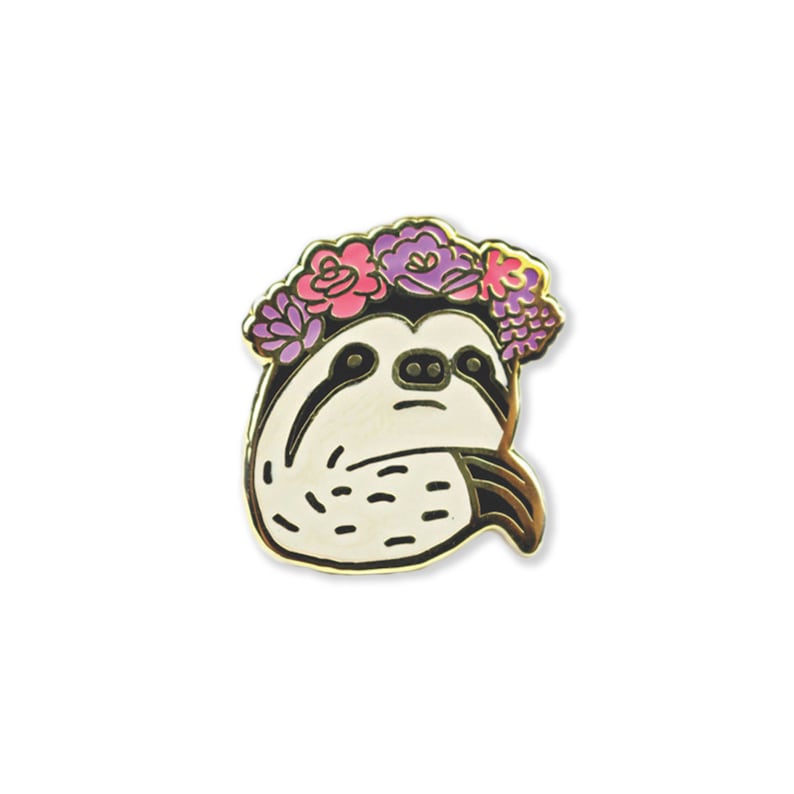 Linda Enamel Pin Sloth Pin - Etsy