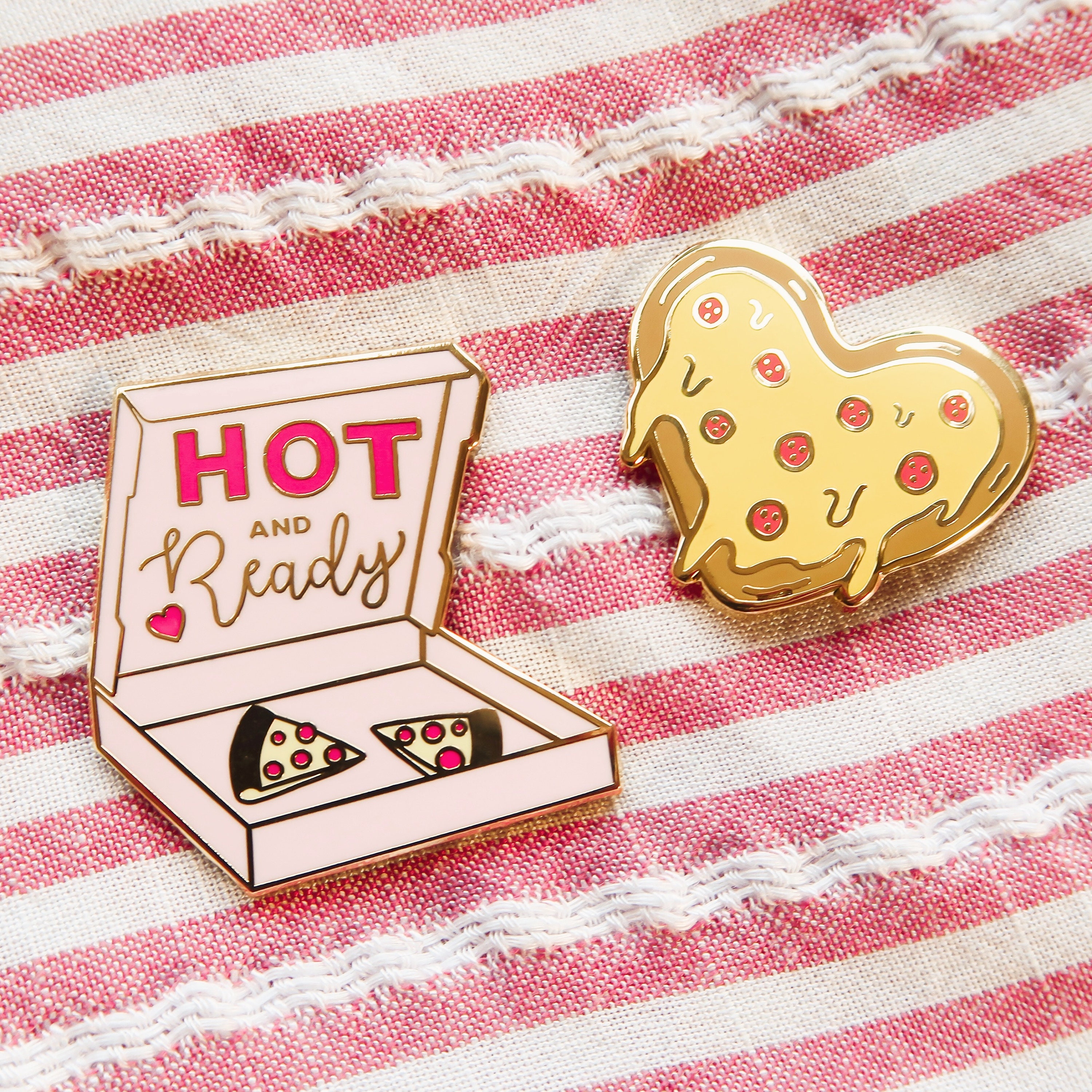 Hot and Ready Enamel Pin Pizza Box Pin | Etsy