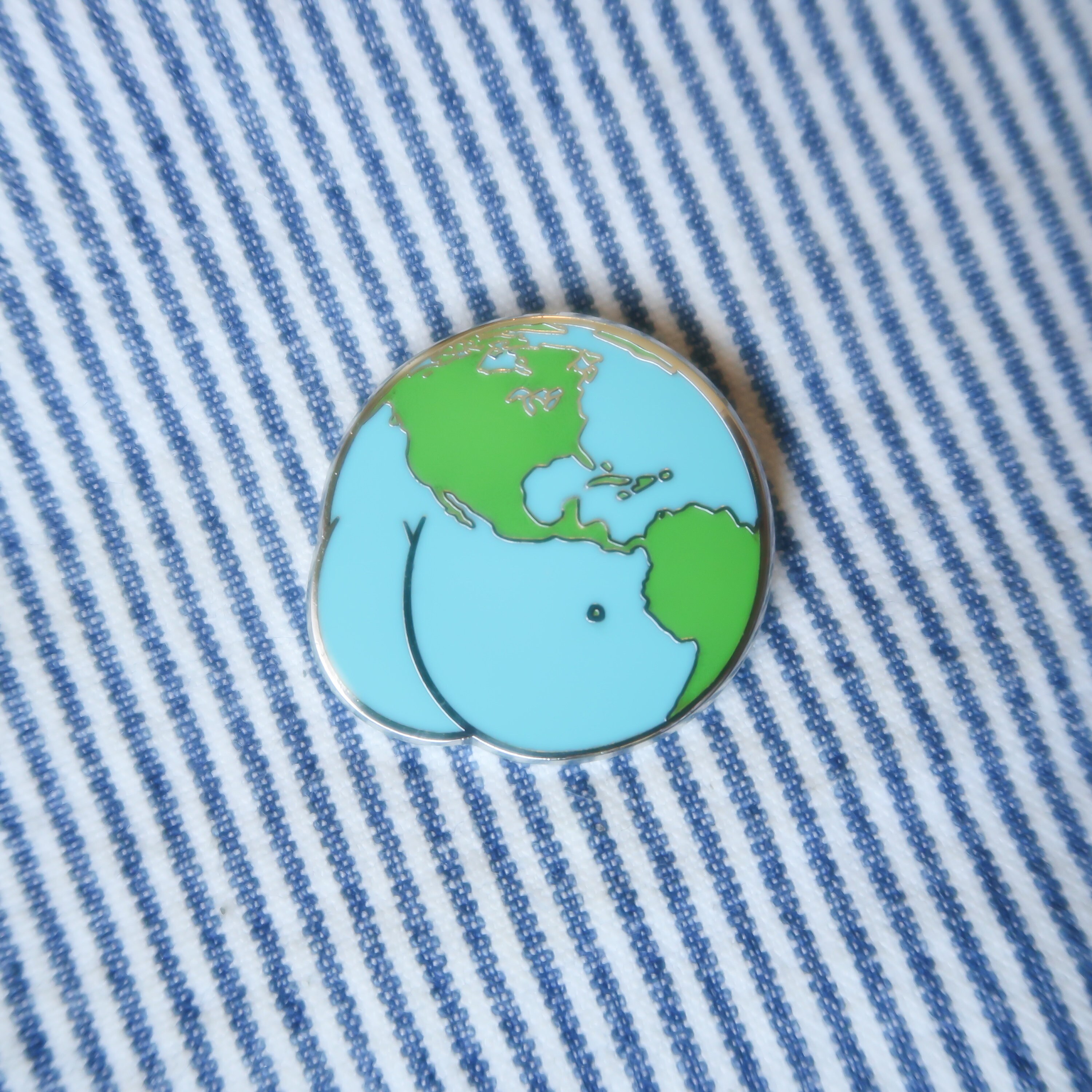 World Butt Enamel Pin - Etsy