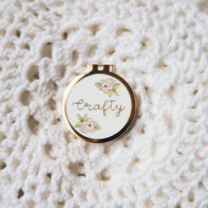Crafty Embroidery Hoop Enamel Pin - Etsy