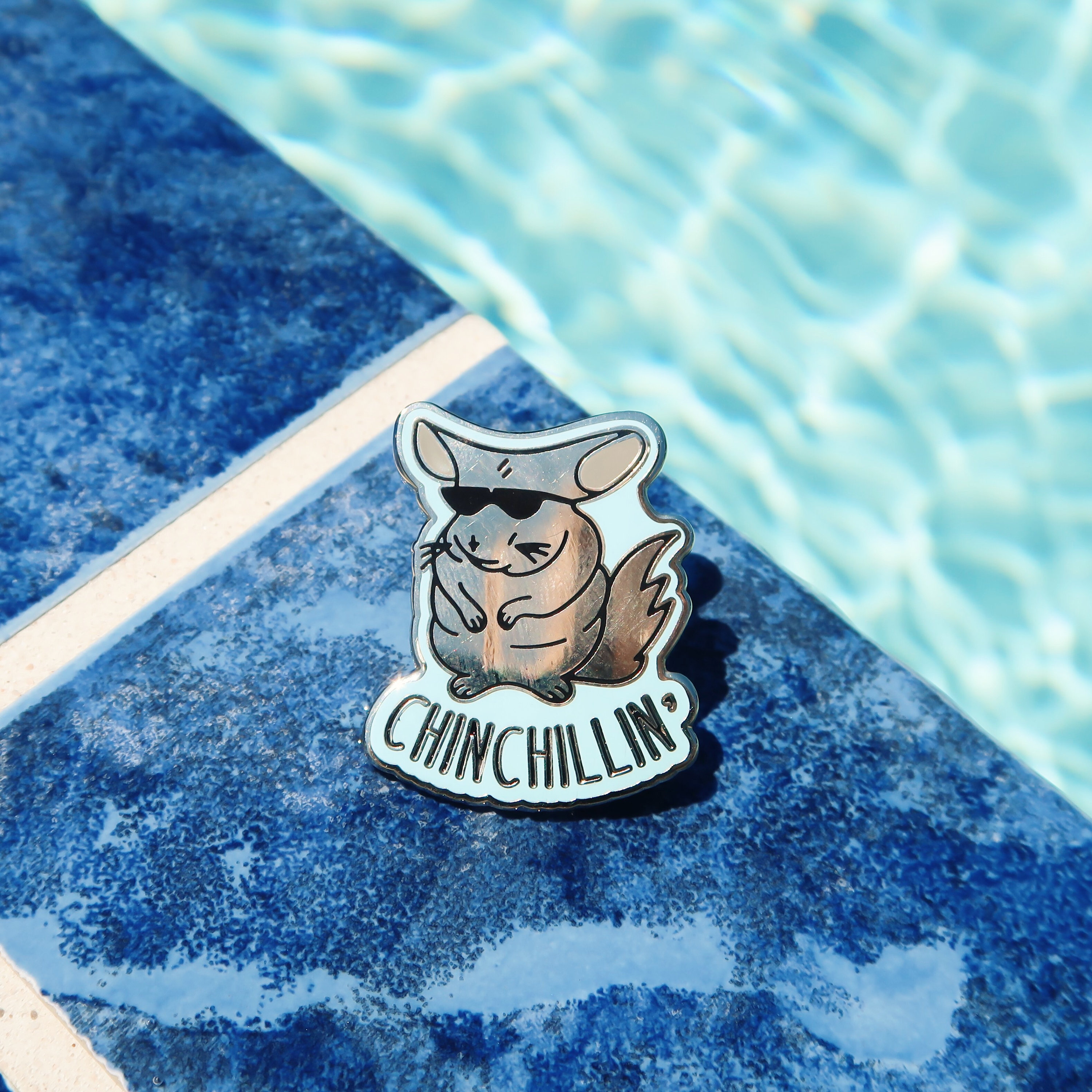 Chinchillin' Enamel Pin - Etsy