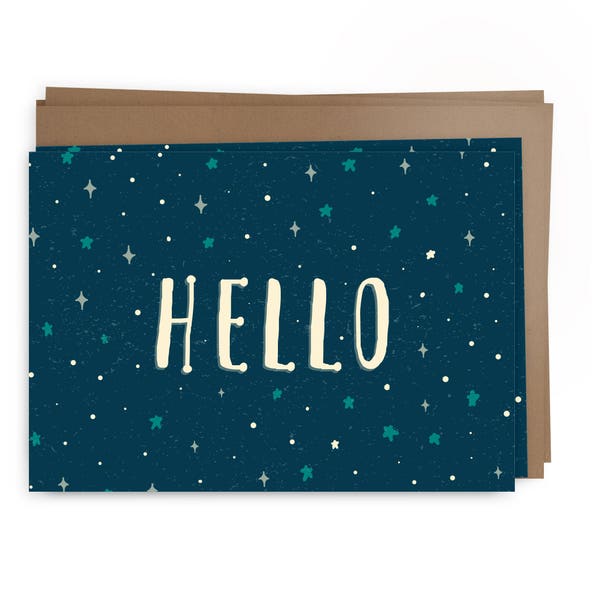 Hello Greeting Card - Etsy