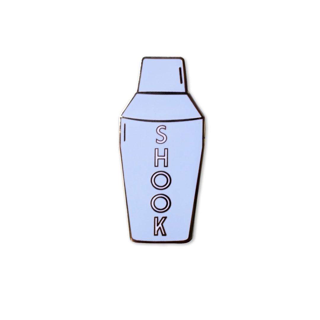 Shook Enamel Pin - Cocktail Shaker Pin - Etsy