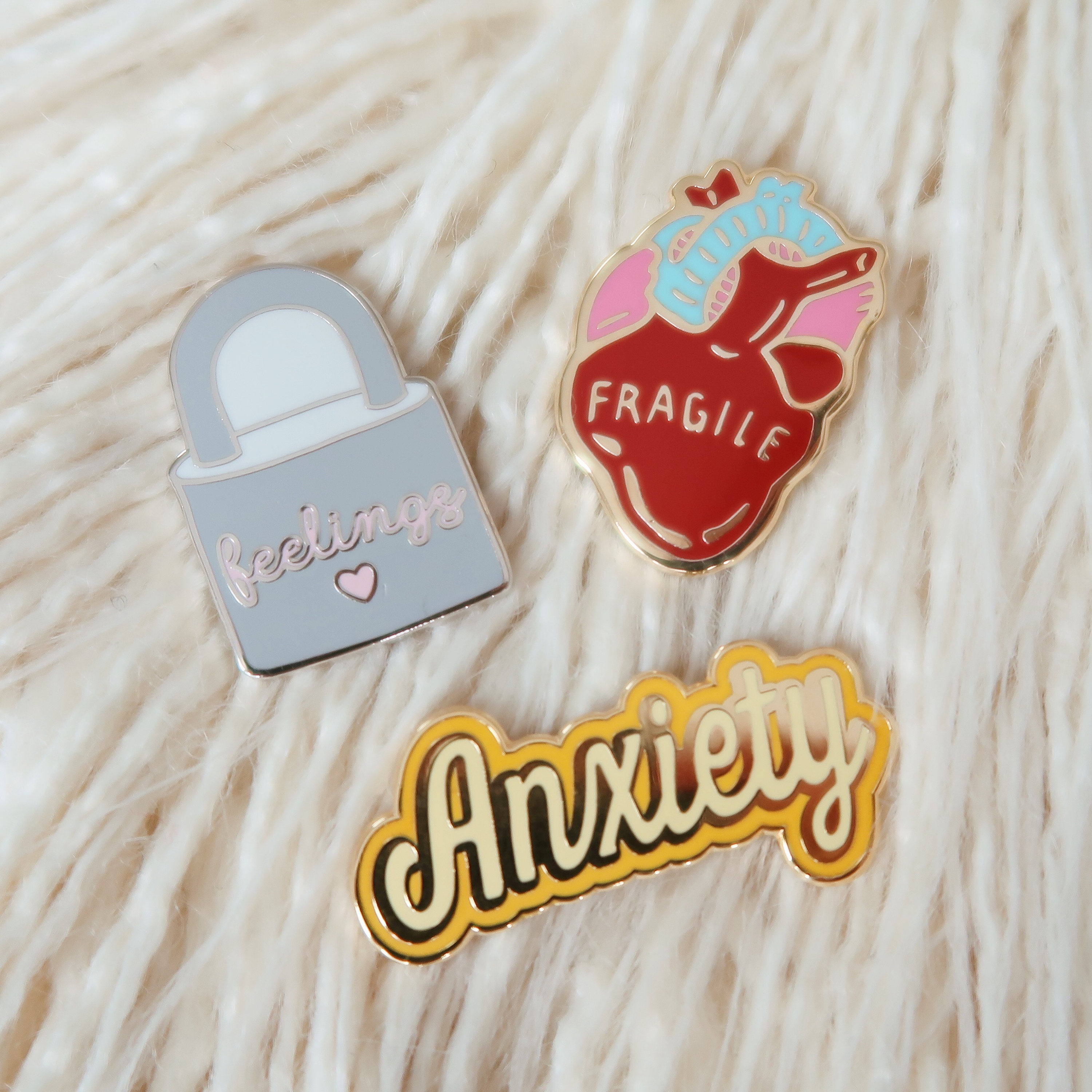 Anxiety Enamel Pin - Etsy