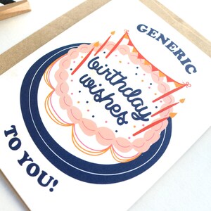 Generic Birthday Wishes to You Greeting Card - Happy Birthday Card - Etsy