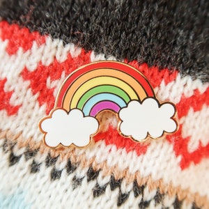 Rainbow Enamel Pin - Etsy