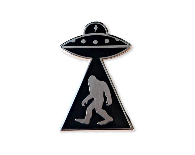 Outerspace Enamel Pin Sasquatch Alien Pin - Etsy