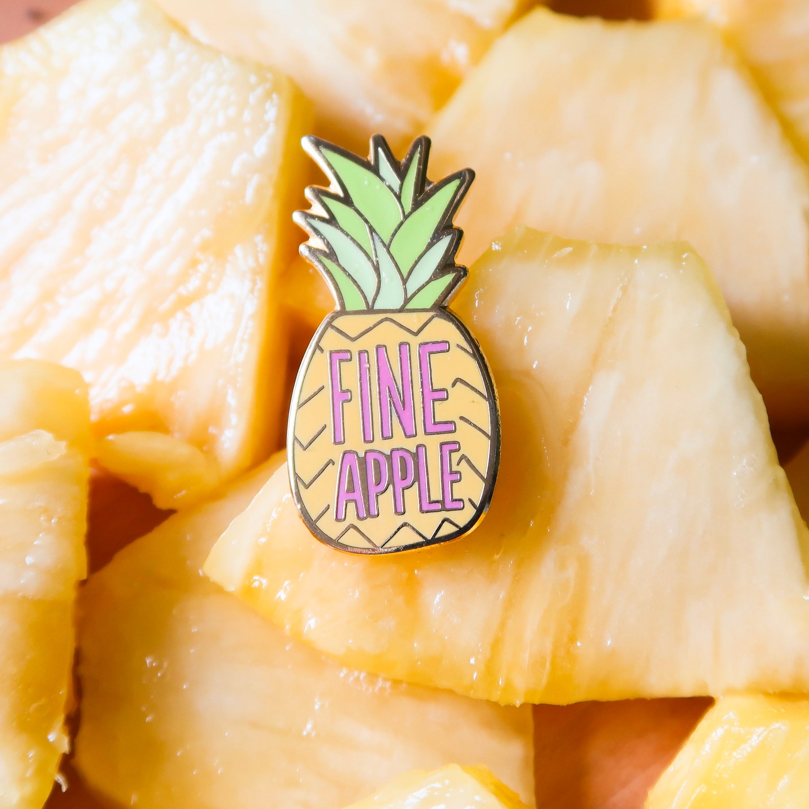 Fineapple Enamel Pin Pineapple Pin - Etsy