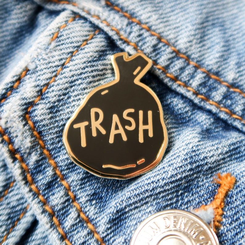Trash Enamel Pin | Etsy