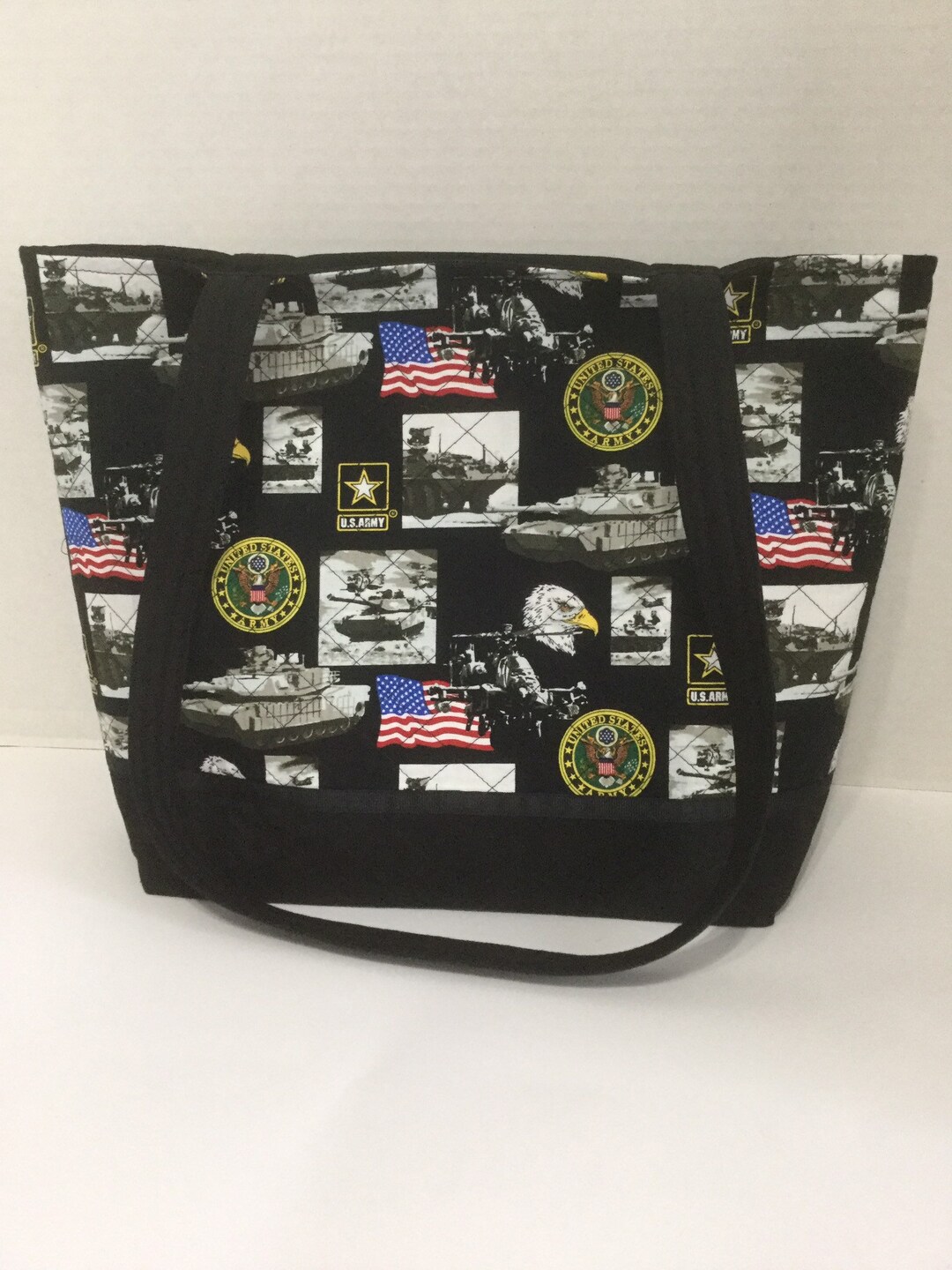 Army Tote Bag Quilted Purse Army Quilted Tote Market Bag shopping Bag ...