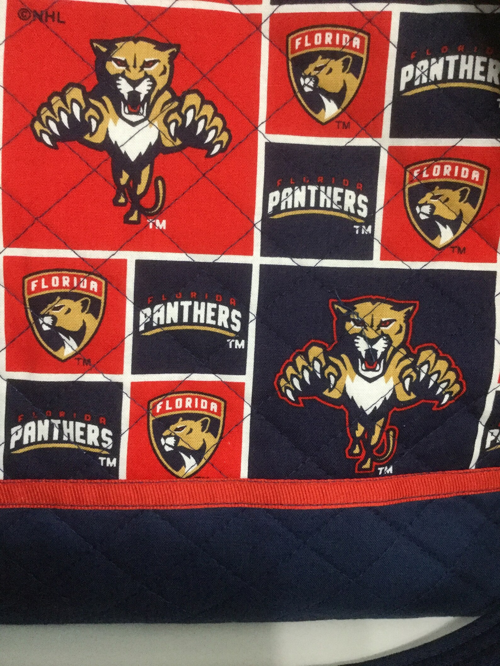 Florida Panthers Quilted Tote Quilted Tote Market Bag | Etsy