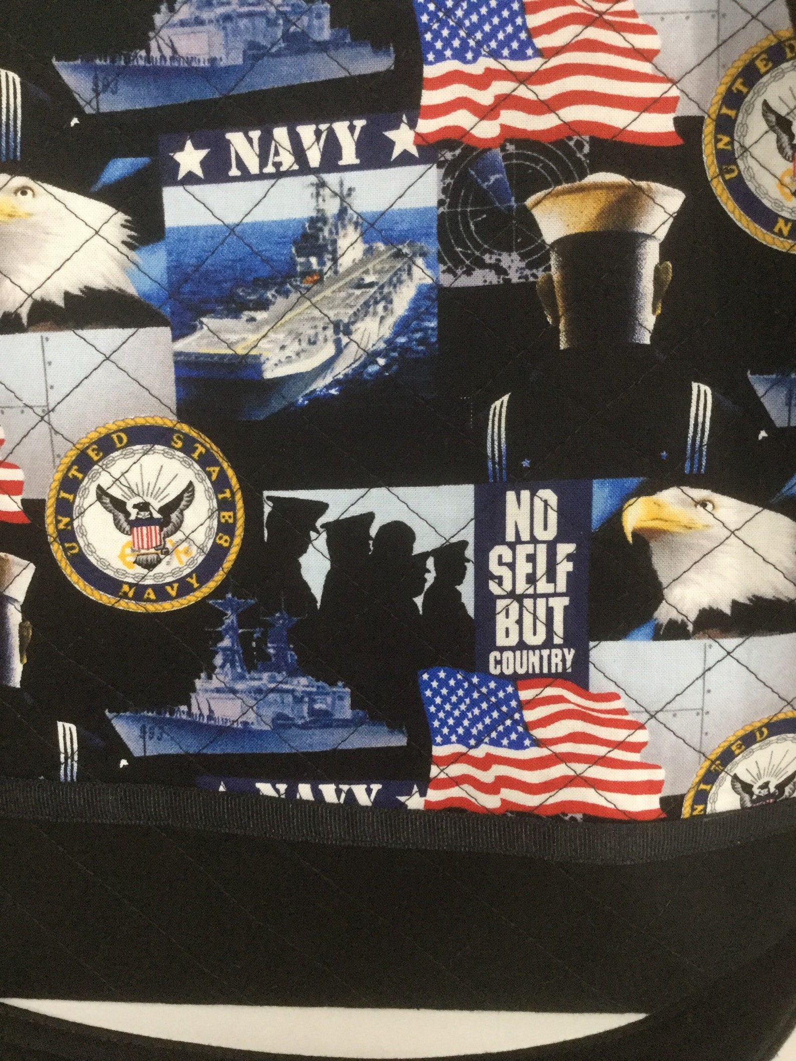 Navy Tote Bag Quilted Purse Navy Quilted Tote Market Bag - Etsy