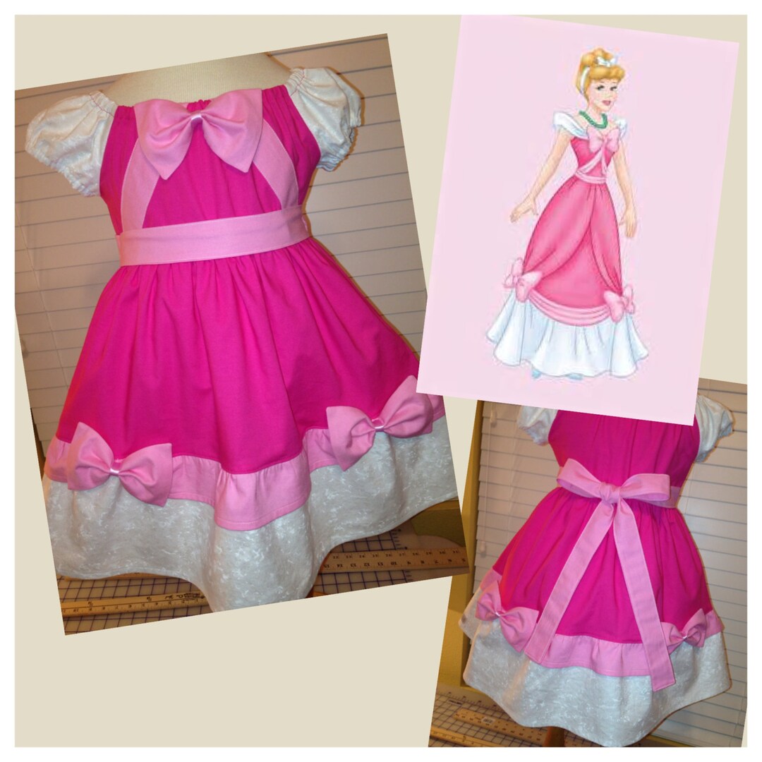 Inspired Disney Princess Cinderella Fancy Bow Dress - Cinderella Pink ...