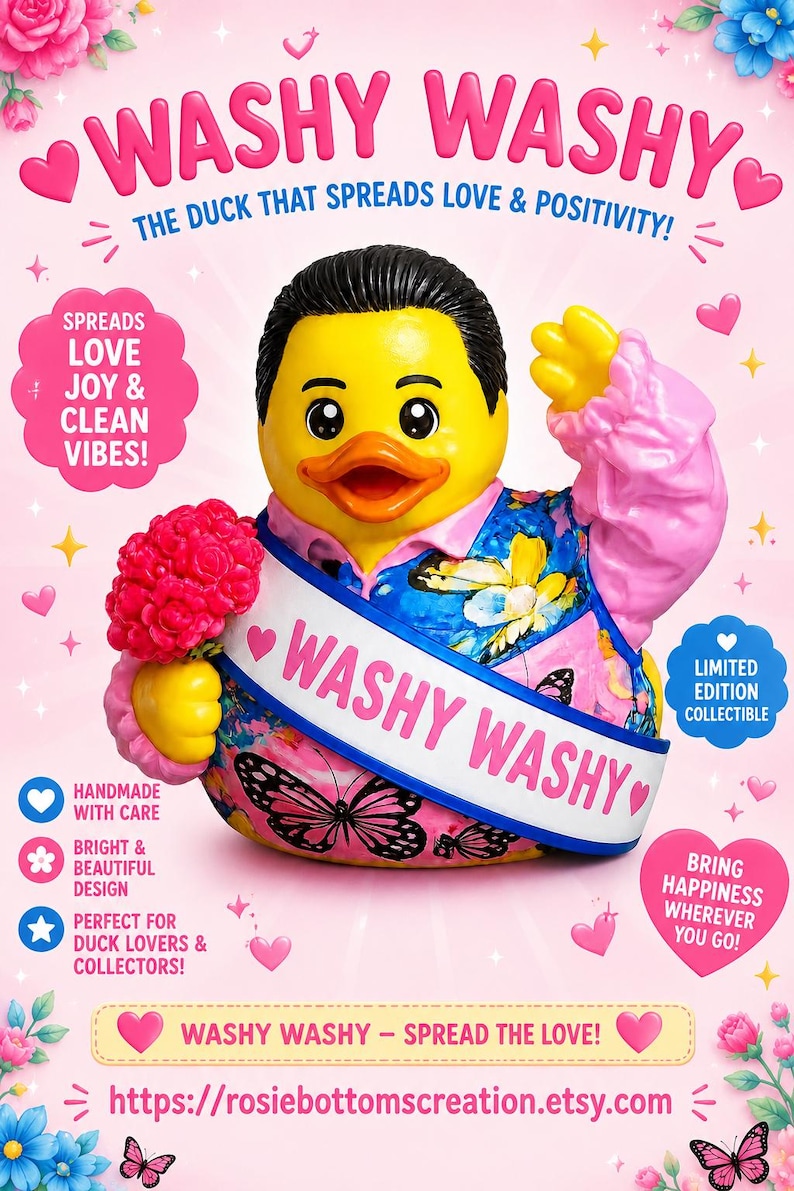 3D Printed Mr. Washy Washy Duck; Character Figurine - Etsy