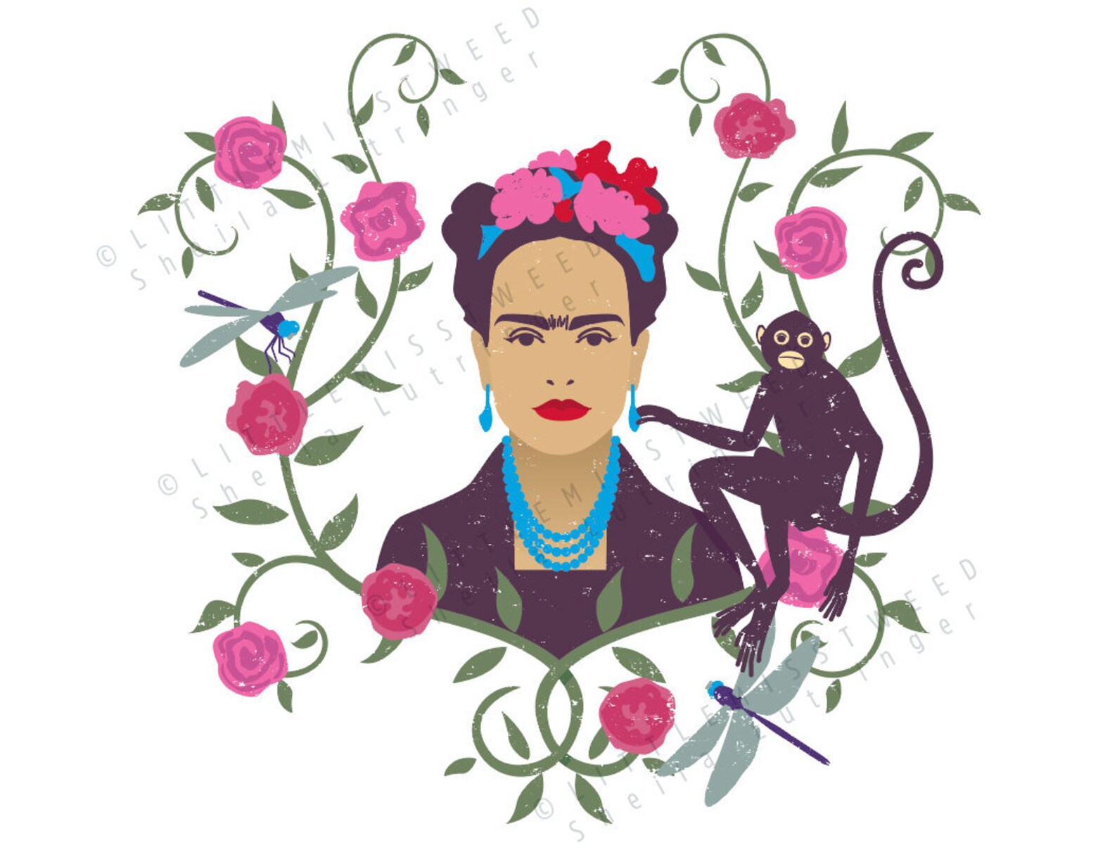 Frida Kahlo Clipart DIY Frida Kahlo Art Frida Kahlo Frida Kahlo Canva ...