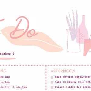 To Do List Printable and Fillable PDF Download ADHD Pink Aesthetic ...