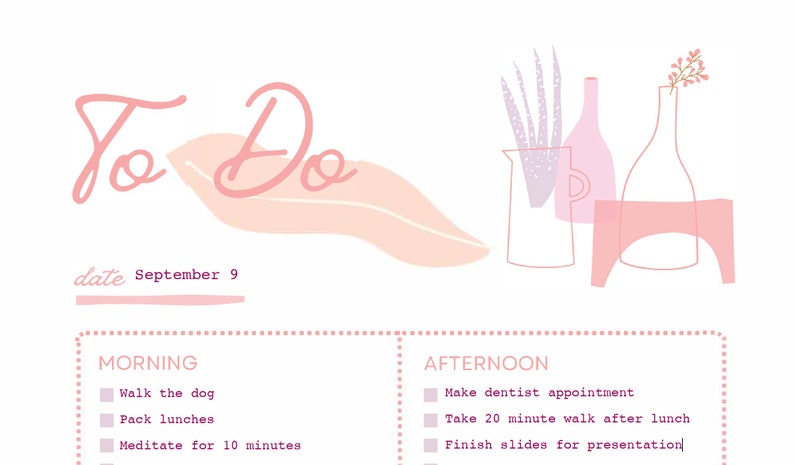 To Do List Printable and Fillable PDF Download ADHD Pink Aesthetic ...