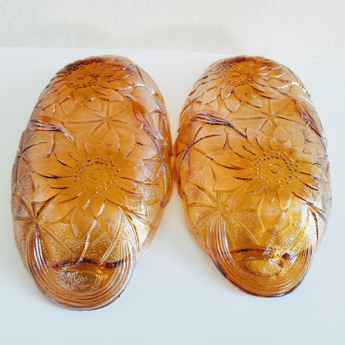 Collectible Carnival Glass Dish, Carnival Glass Plate, Marigold ...