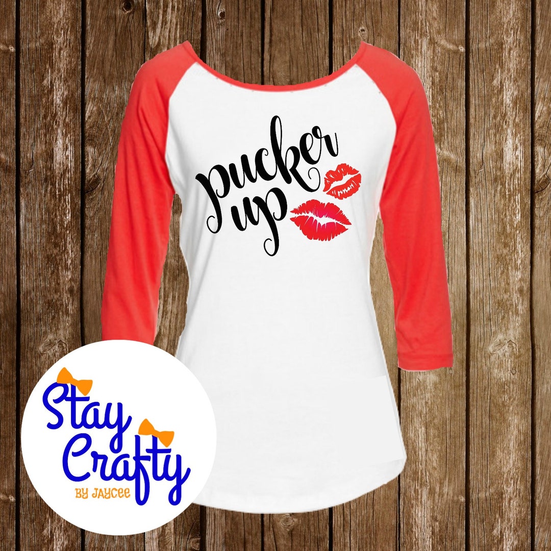 Pucker up Valentines Day Shirt Logo SVG Download for Cricut - Etsy
