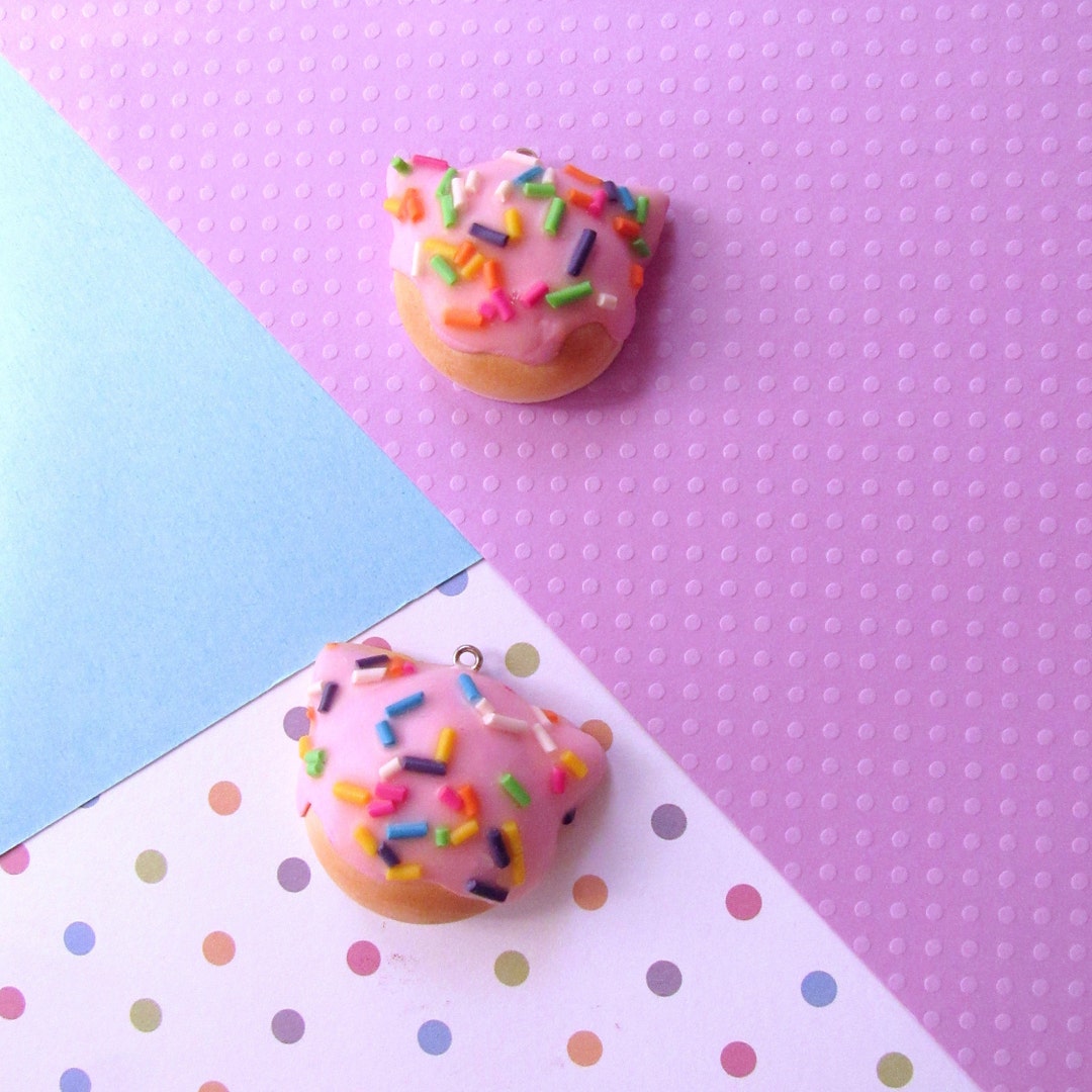 Sprinkle Cat Cake Pop Necklace or Keychain - Etsy