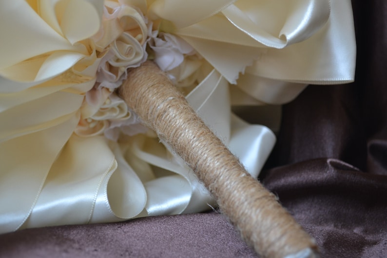 Wedding Bouquet Original and One of a Kind Satin Flowers - Etsy