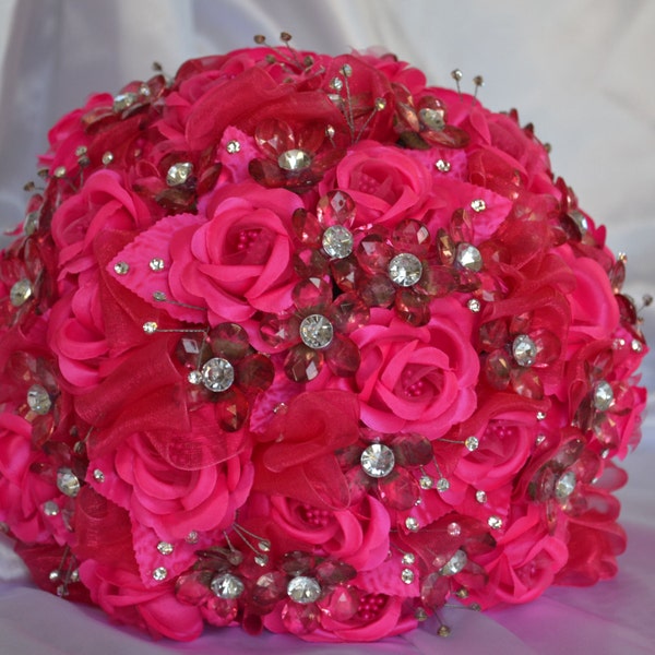 Hot Pink Bouquet - Etsy