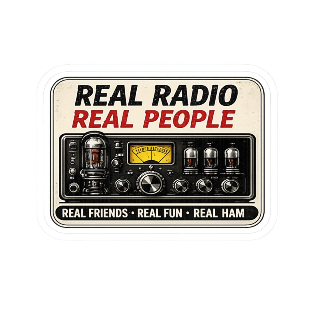 Vintage Tube Radio Sticker | Ham Radio Decal, Retro Equipment Art - Etsy