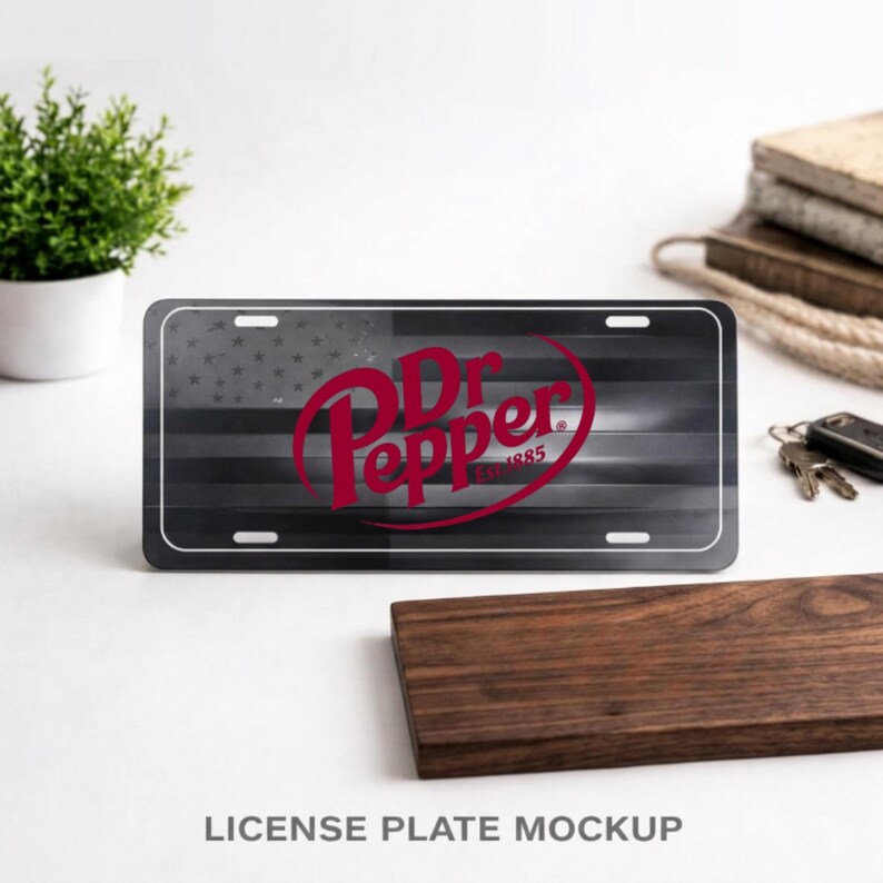 Dr Pepper License Plate, Vintage Soda Pop Front Bumper Tag, Retro ...