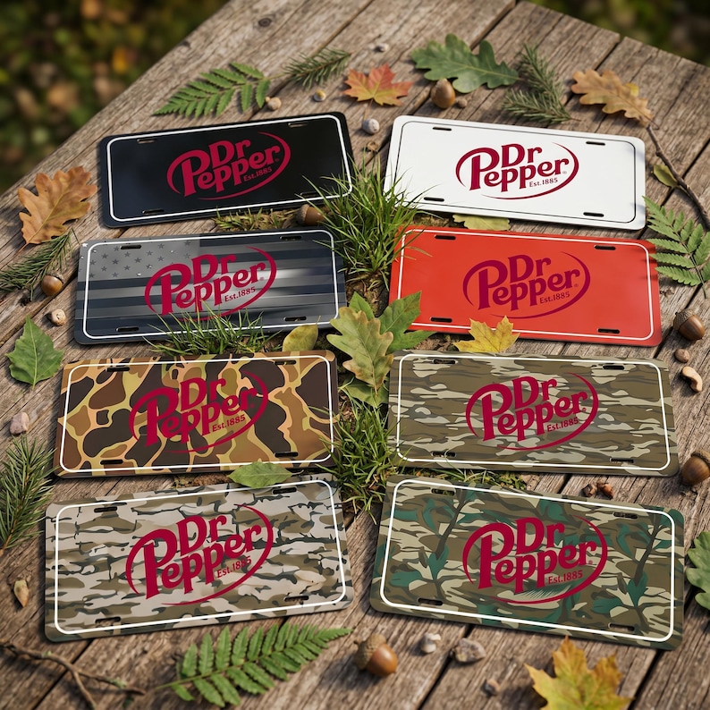 Dr Pepper License Plate, Vintage Soda Pop Front Bumper Tag, Retro ...