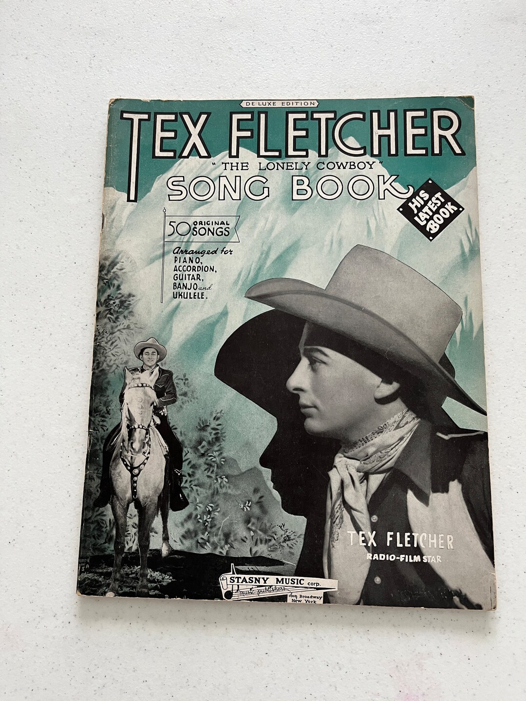 Vintage 1940s Tex Fletcher, the Lonely Cowboy, Song Book, Deluxe ...