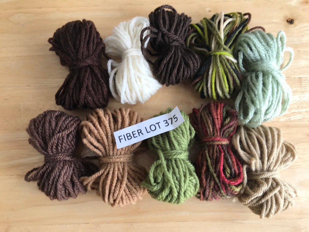 50 Yards, 10 Colors Mixed Yarn Bundle, Scraps, Shades Brown/green ...