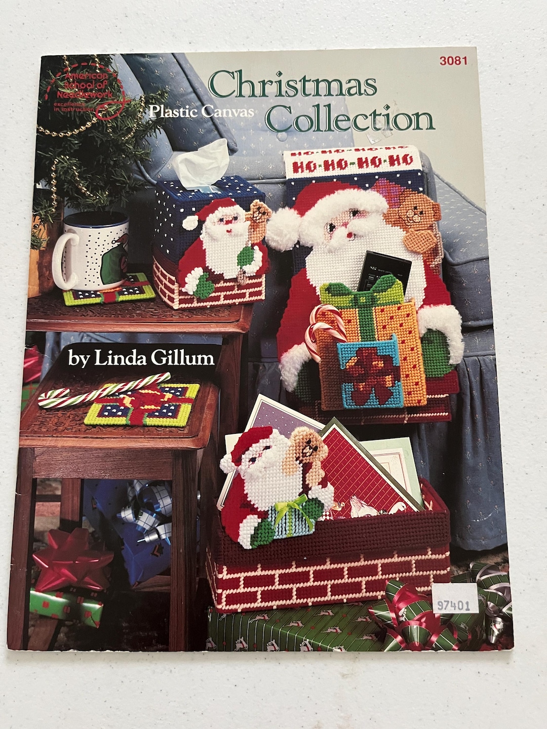 1990s Plastic Canvas Christmas Collection: Santa, Ornaments, Coasters ...