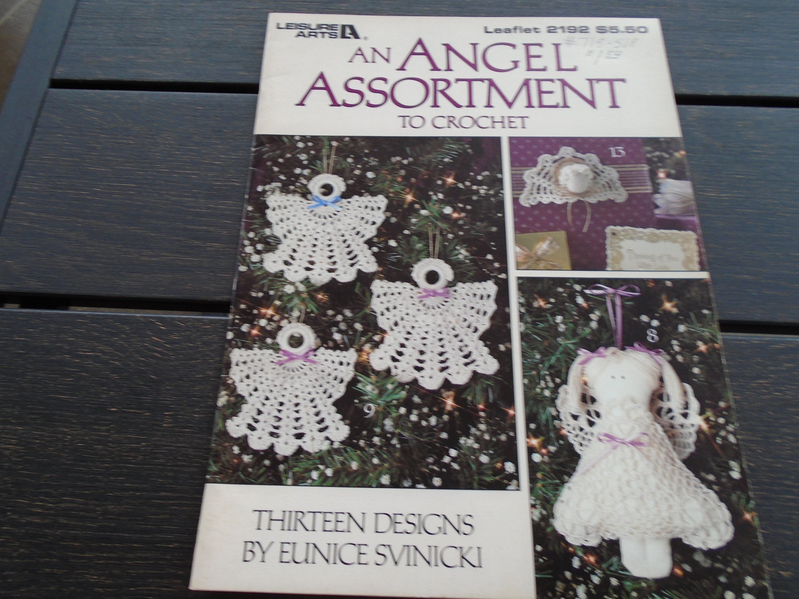 3 Vintage 1990s Angels and Bells Crochet Leaflets, Leisure Arts 2192 ...