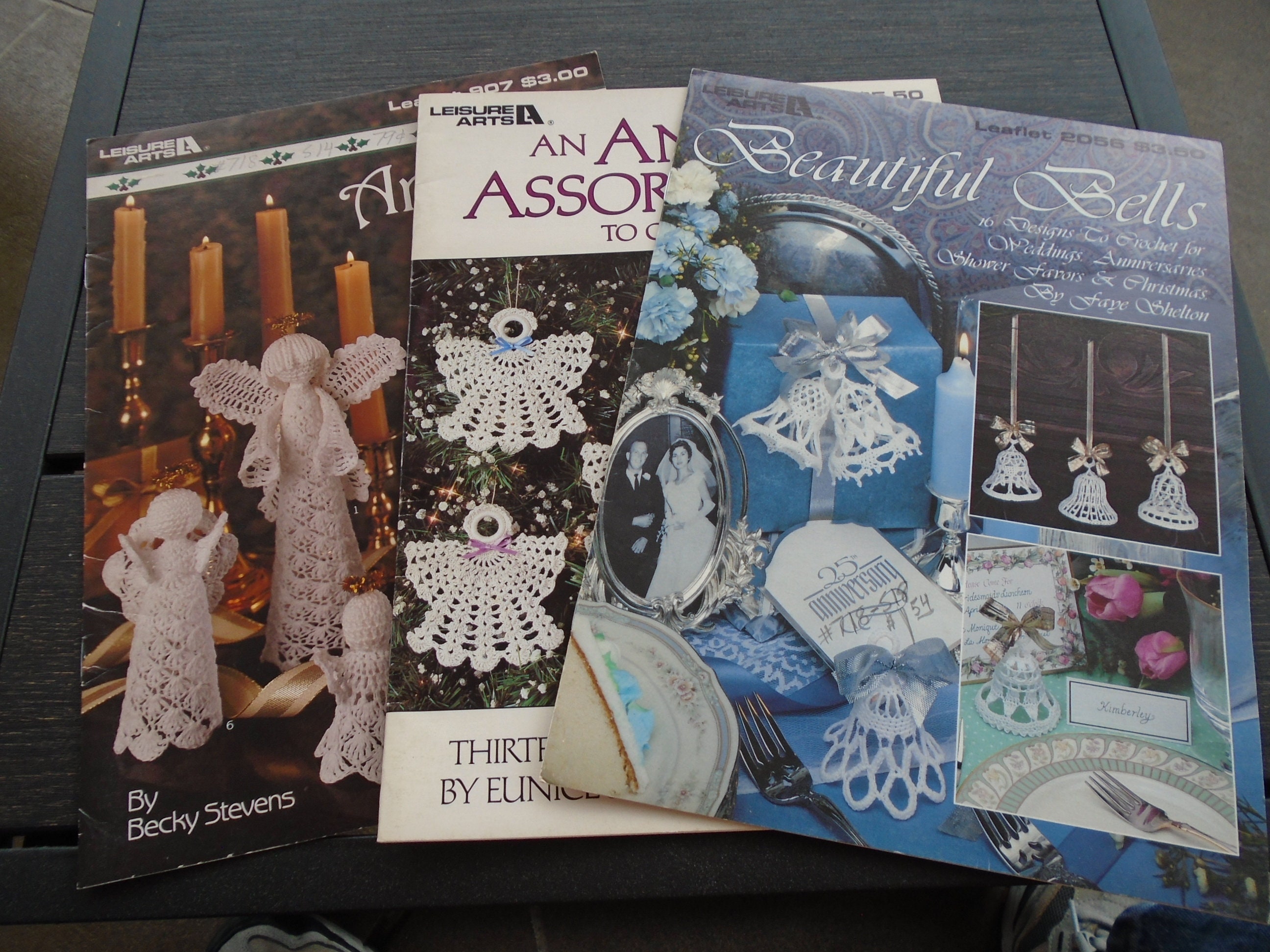 3 Vintage 1990s Angels and Bells Crochet Leaflets, Leisure Arts 2192 ...