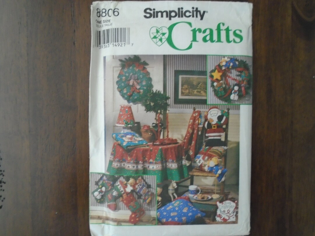 Vintage 1994 Simplicity Crafts Pattern 8806, Holiday Package, Stockings ...