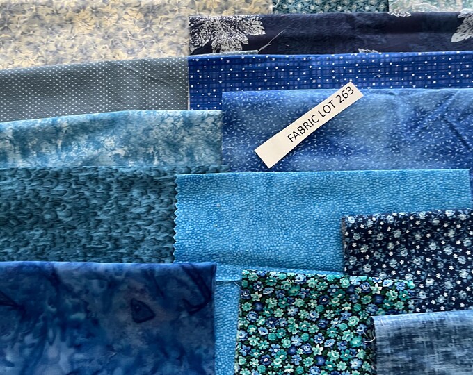 Shades of Blue Fabric Scraps, 5 Oz., Snippets, Quilting, Clusters, Junk ...