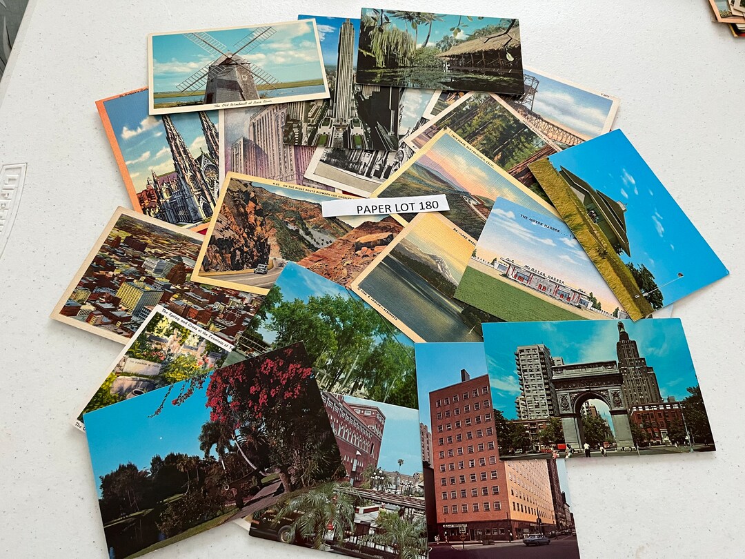 20 Vintage, Unused Postcards, Buildings, Churches, Junk, Travel Journal ...